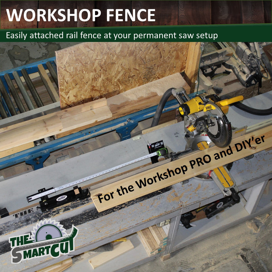 Workshop Woodworking with Fixed Miter Saw Fence and Measuring System ...